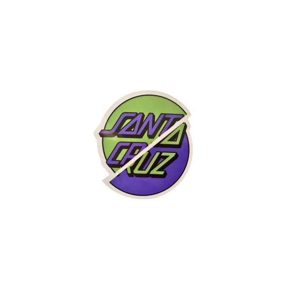 Santa Cruz Double Dot Sticker - Lilac/Green - Skate Society