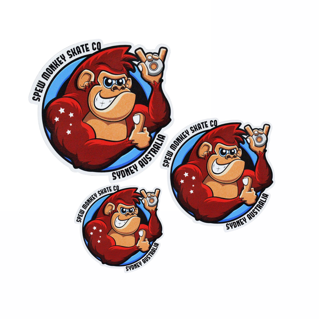 Spew Monkey Skate Co Sticker - Skate Society
