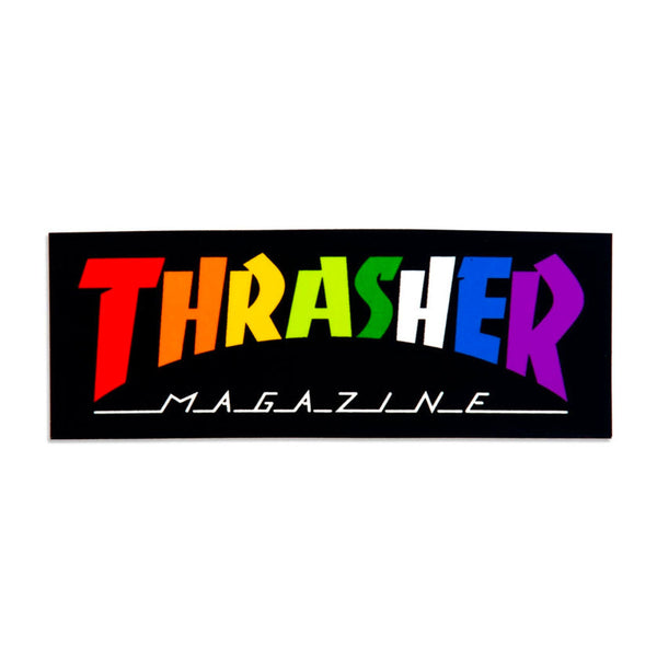 Thrasher Magazine Rainbow Sticker - Skate Society