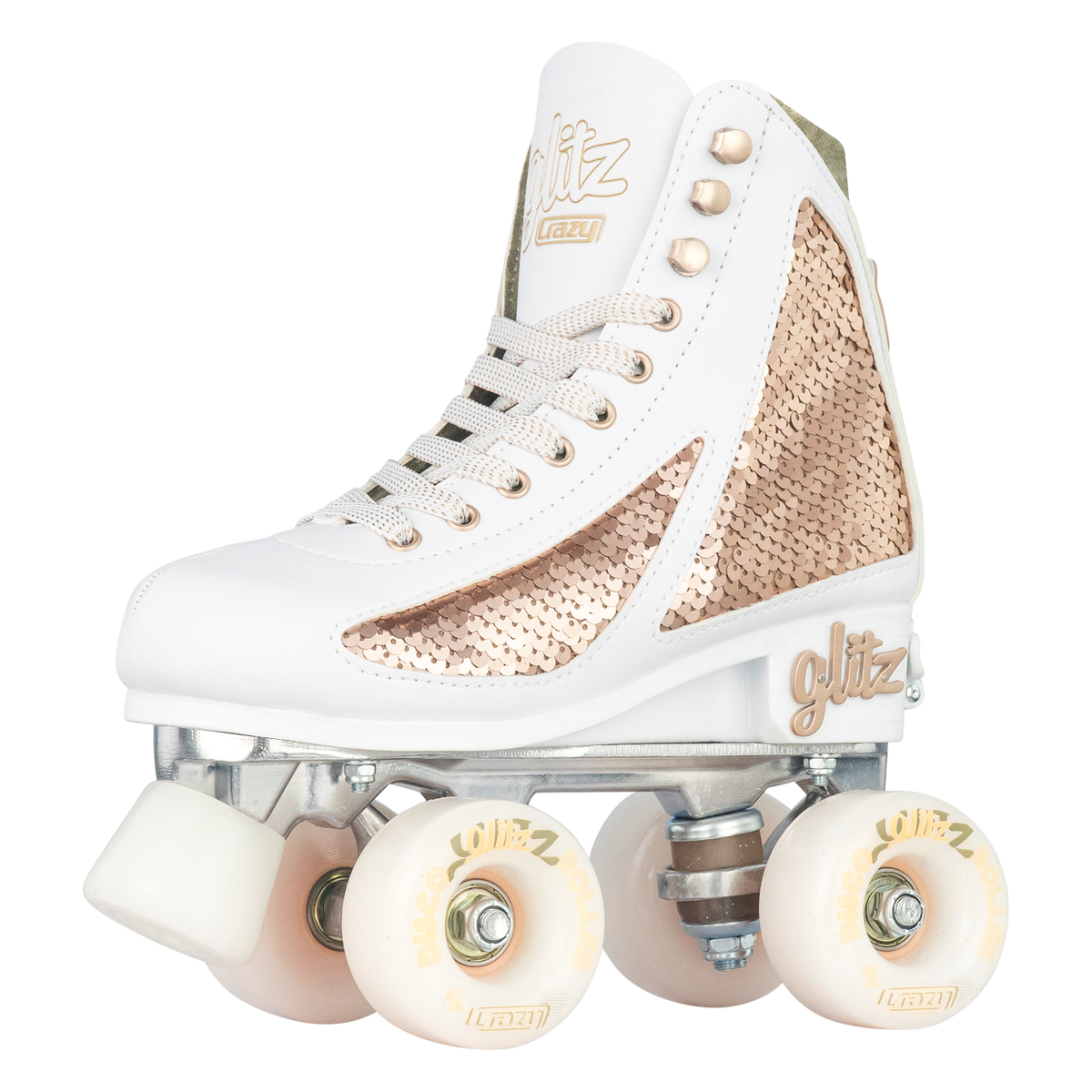 Crazy Glitz Adjustable Roller Skates Rose Gold - Skate Society