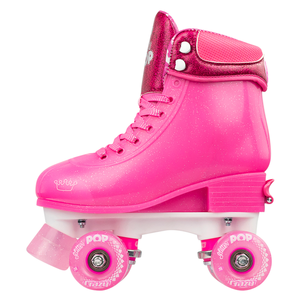 Crazy Glitter Pop Roller Skates Pink - Skate Society